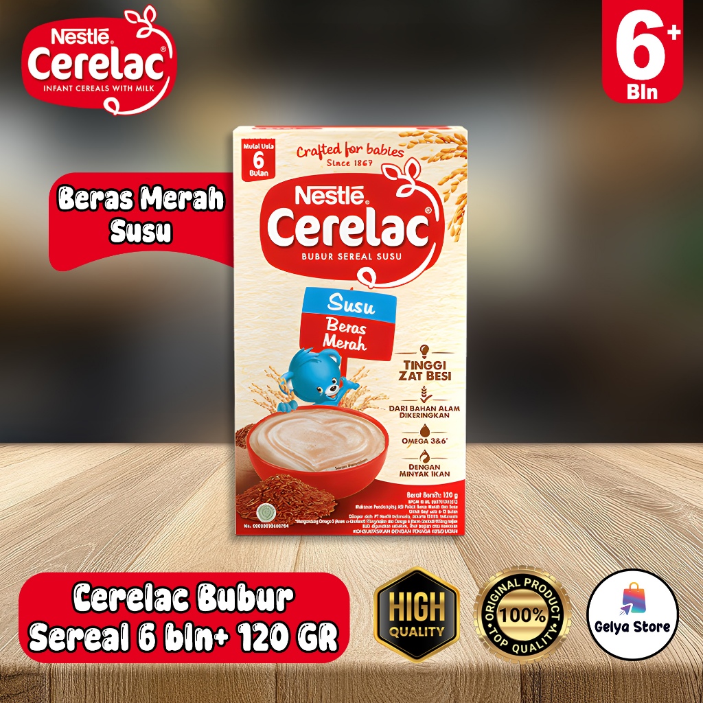 Jual Nestlé CERELAC Bubur Bayi BERAS MERAH SUSU 6bln+ 120GR | Box ...
