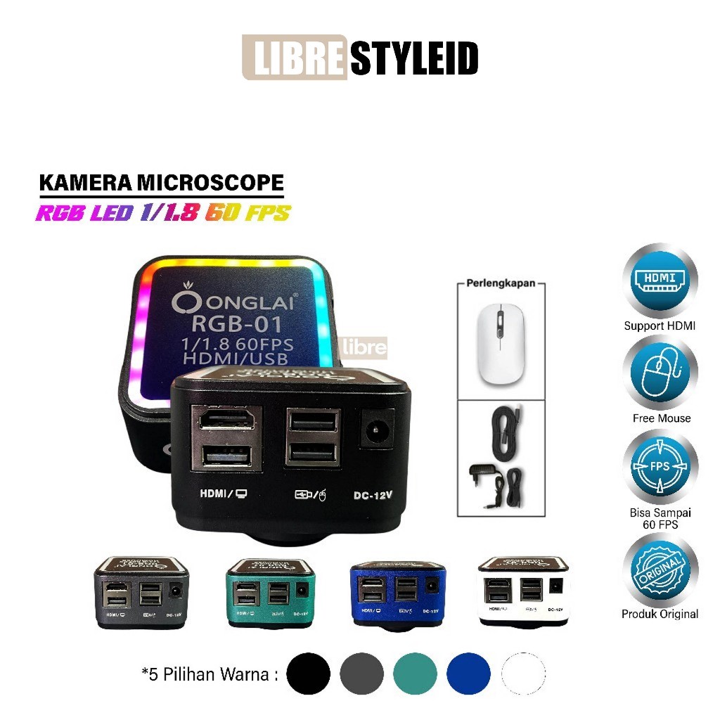 Jual ONGLAI RGB-01 HDMI Microscope Camera 60FPS Original – RGB Light ...