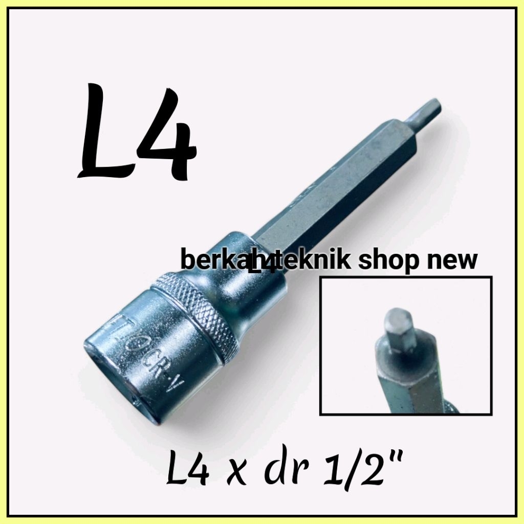 Jual MATA SOCK L4 x dr 1/2" JETJO (panjang) L 4 stang shock gagang sok ...