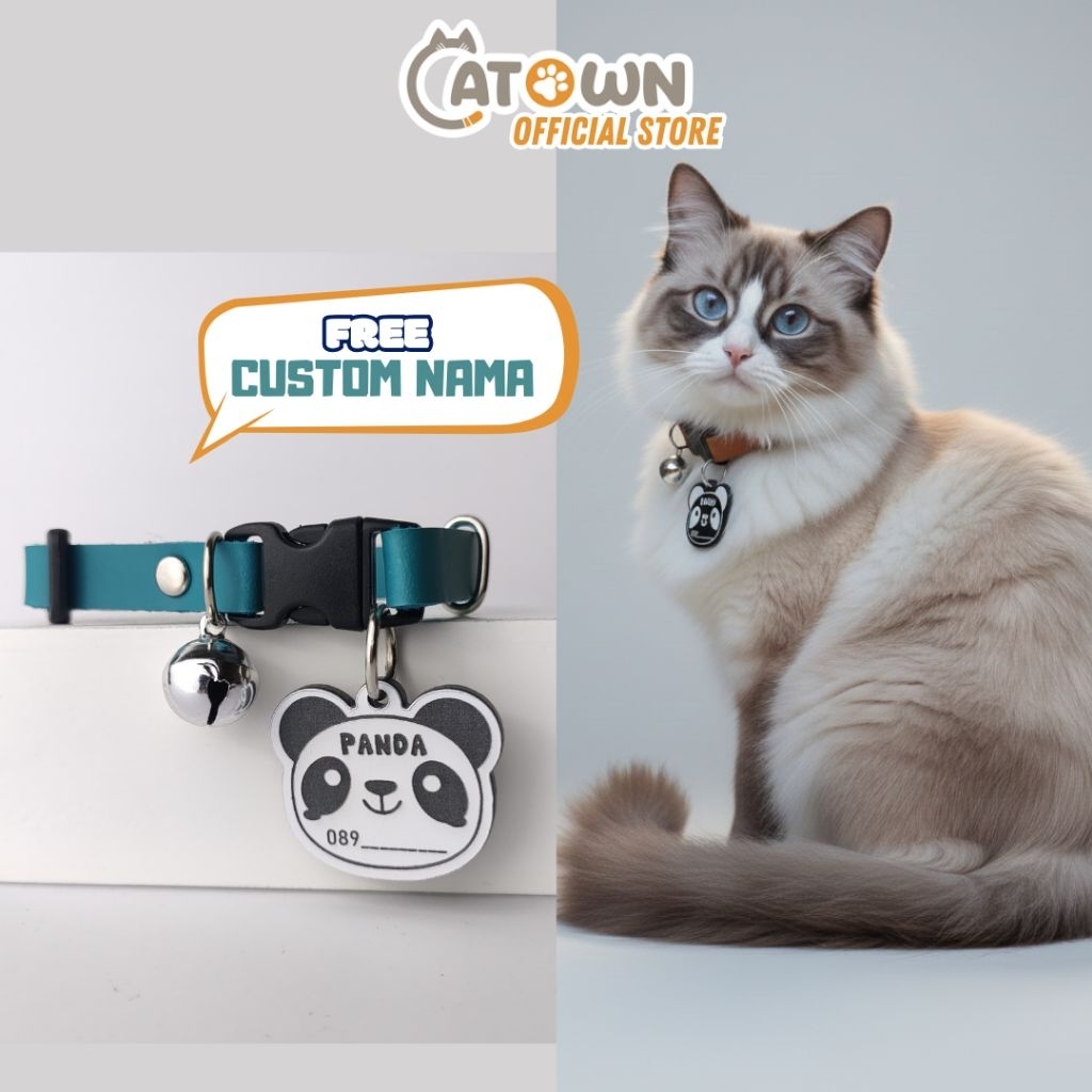 Jual Catown D013 - Kalung Kucing Custom Panda Series | Cat Collar Ukir ...