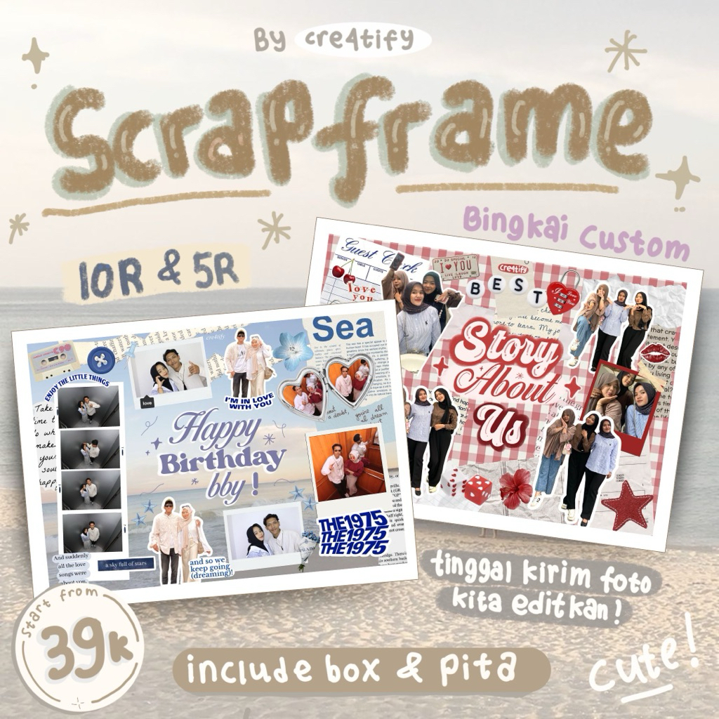 Jual [READY] scrapframe bingkai custom gift birthday anniv hadiah ...