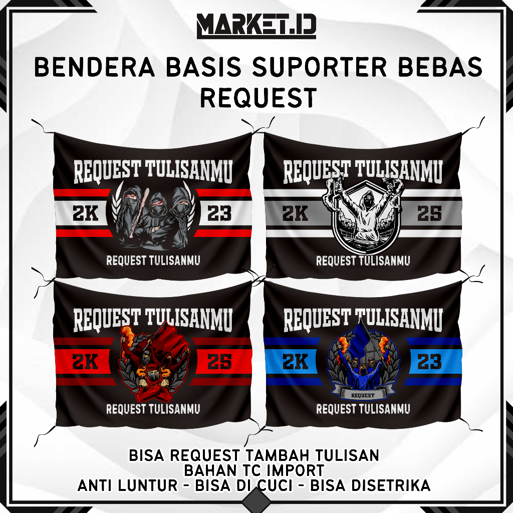 Jual BENDERA SUPORTER JUMBO BEBAS REQUEST | BENDERA KOMUNITAS | BENDERA ...