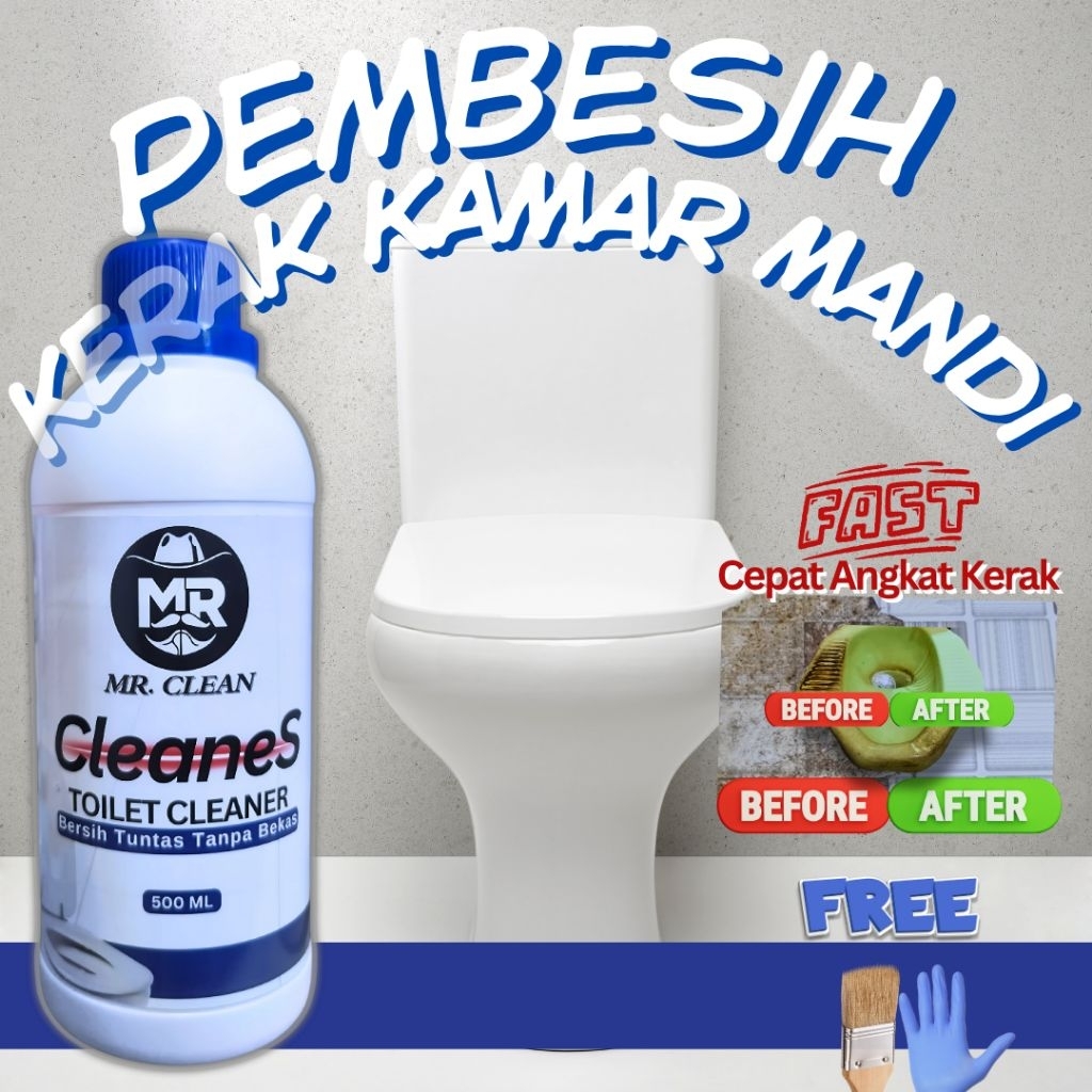 Jual MR CLEAN 500ml TOILET CLEANER PEMBERSIH KERAK KAMAR MANDI PALING ...