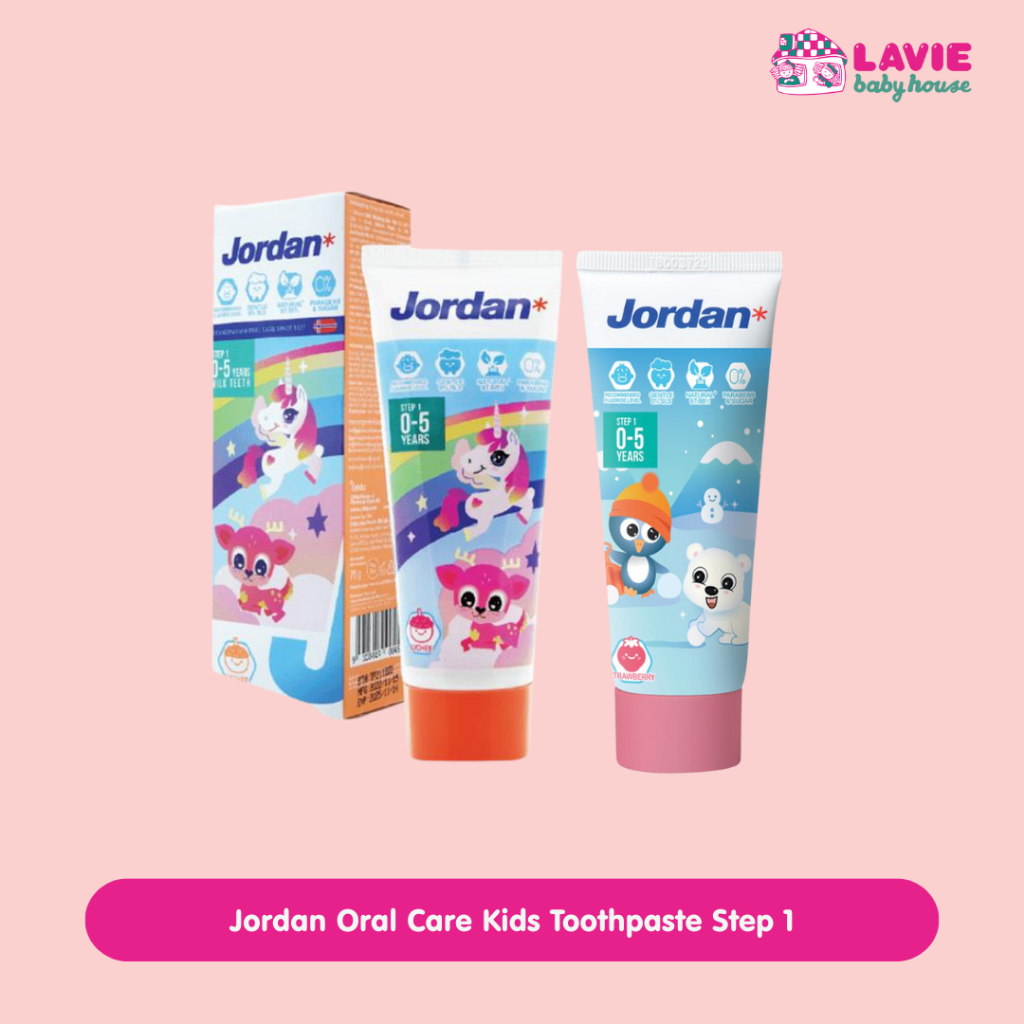 Jual Jordan Oral Care Kids Toothpaste Step 1 – Pasta Gigi Anak 0–5 ...
