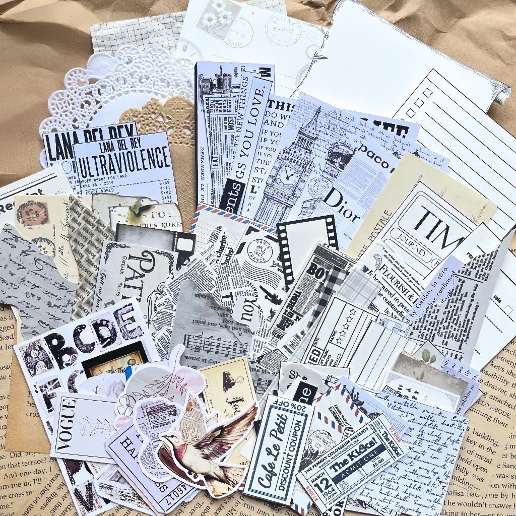 Jual 92++ Journaling Vintage kit / jurnaling vintage / journaling ...