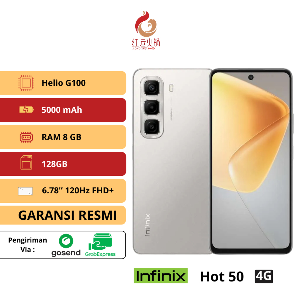 Jual Infinix Hot 50 8/128GB - Up to 12GB Extended RAM - Helio G100 - 6. ...