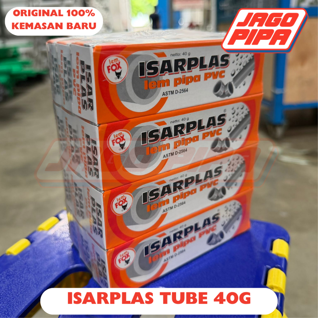 Jual Lem PVC ISARPLAS Tube 40 Gram Perekat PVC Pipa Glue Fox Odol 40gr ...