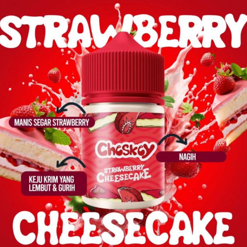 Jual Liquid Cheskey Strawberry Cheesecake 3/6MG 60ML by Aftereight [ PG ...