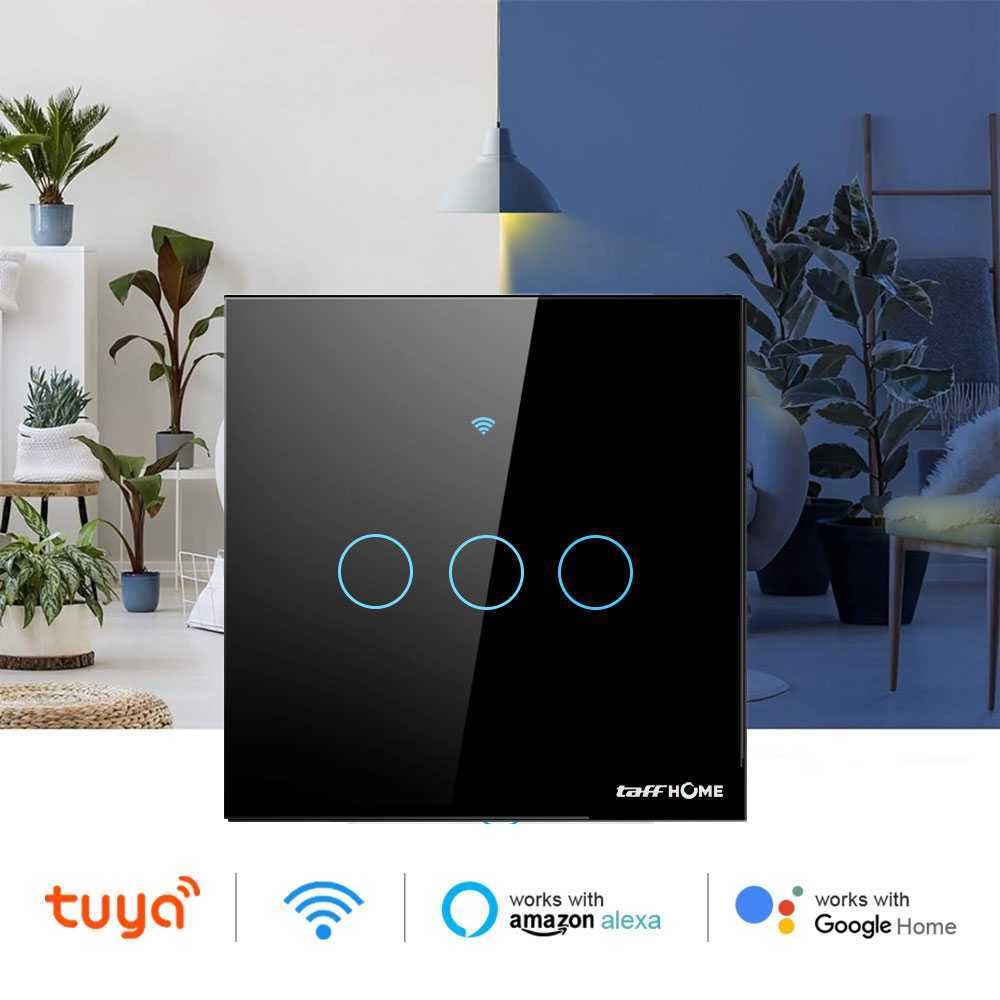 Jual TaffHOME Saklar Lampu Wireless WiFi Remote Tuya Alexa Touch ...