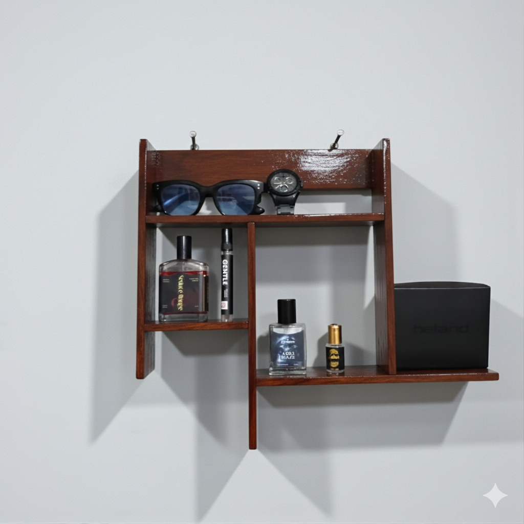 Jual RAK KAYU DINDING SHAPE TEMPAT HIASAN SERBAGUNA TEMPAT KOSMETIK ...