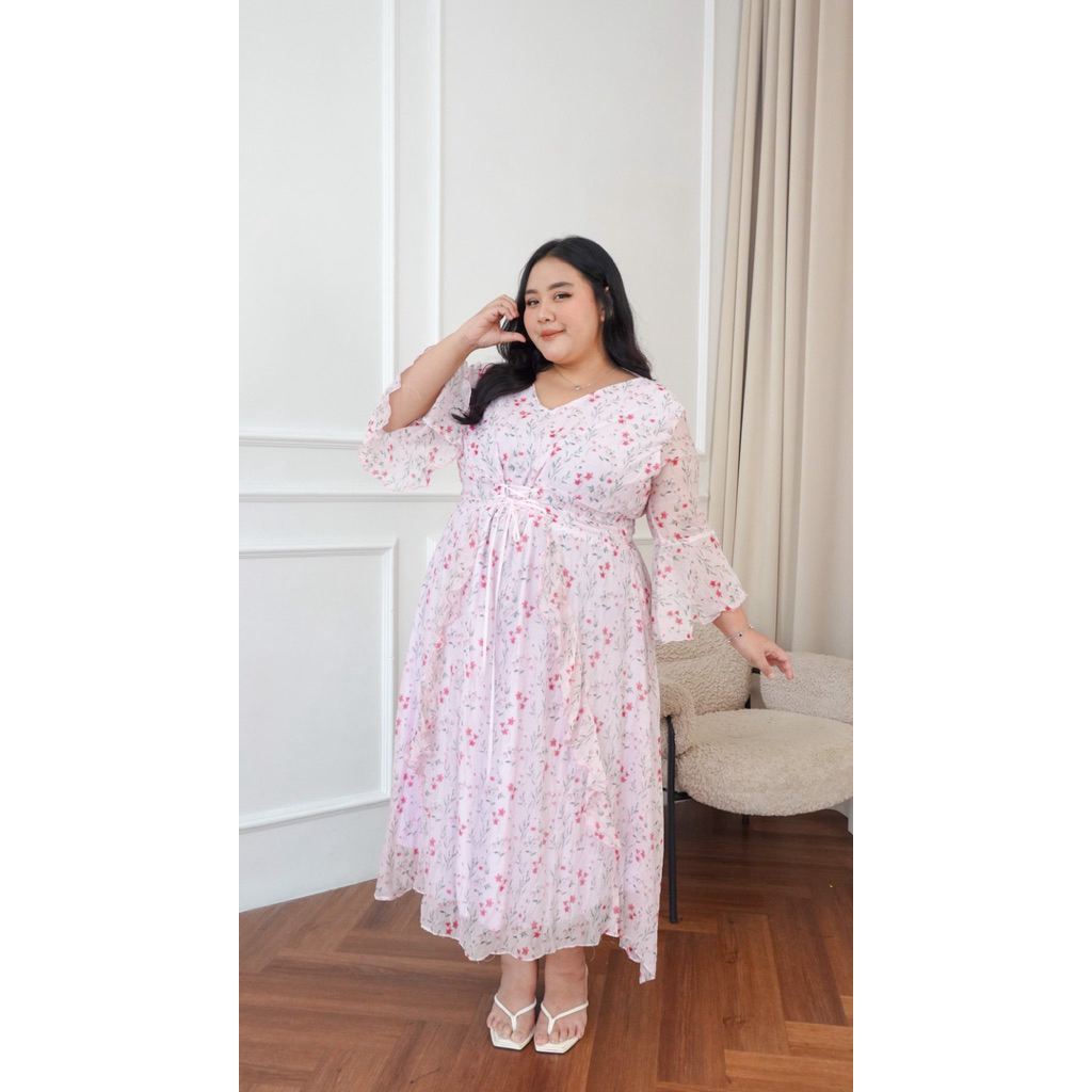 Jual Camelia Dress // Dress Bunga Bigsize | Shopee Indonesia