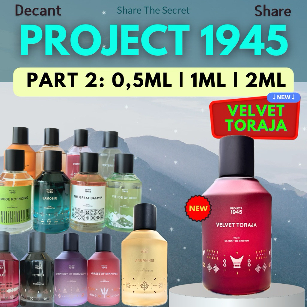 Jual FREE GIFT! DECANT SHARE PROJECT 1945 0,5ml 1ml 2ml Velvet Toraja ...