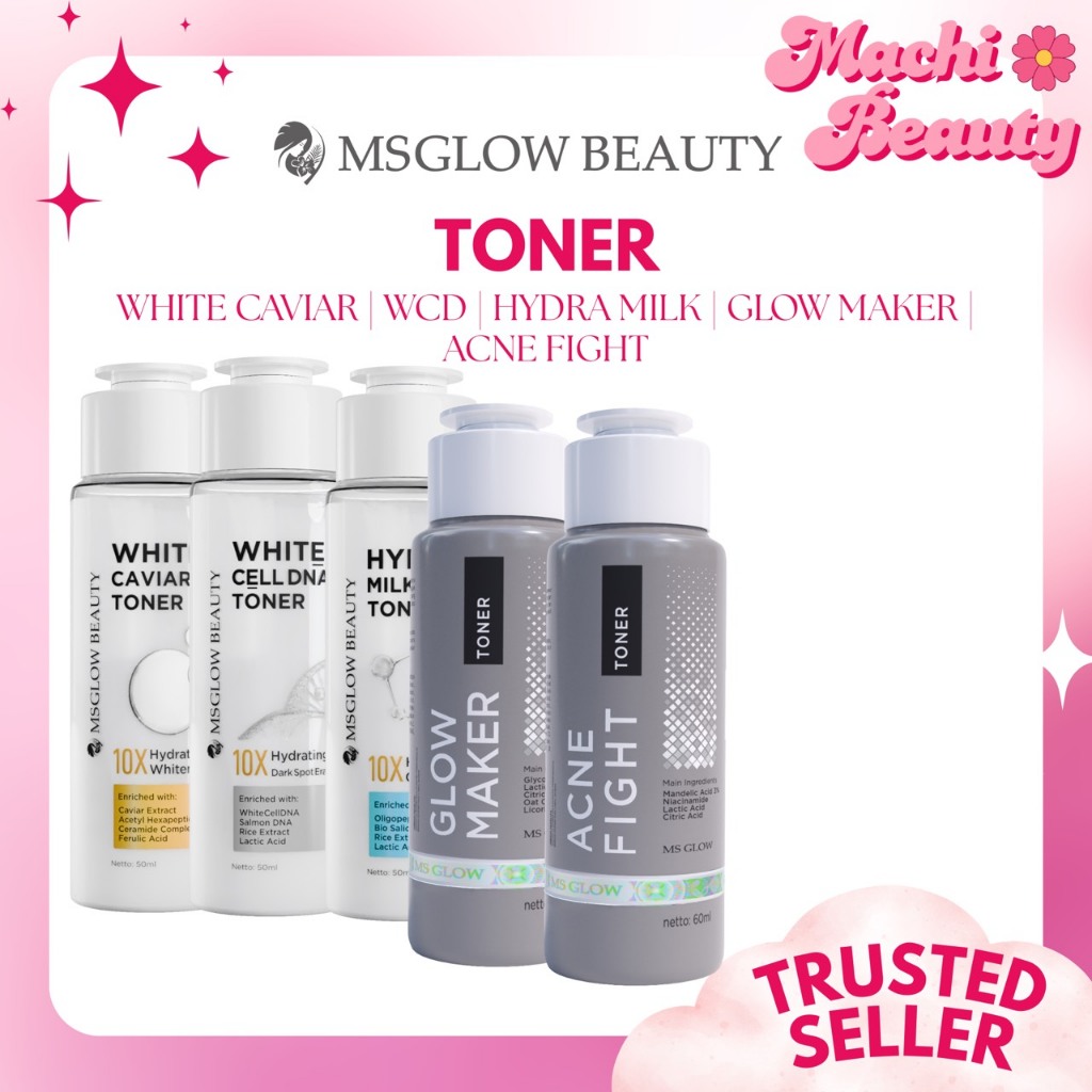 Jual MS GLOW TONER - ACNE FIGHT - GLOW MAKER - WHITE CELL DNA - WHITE ...