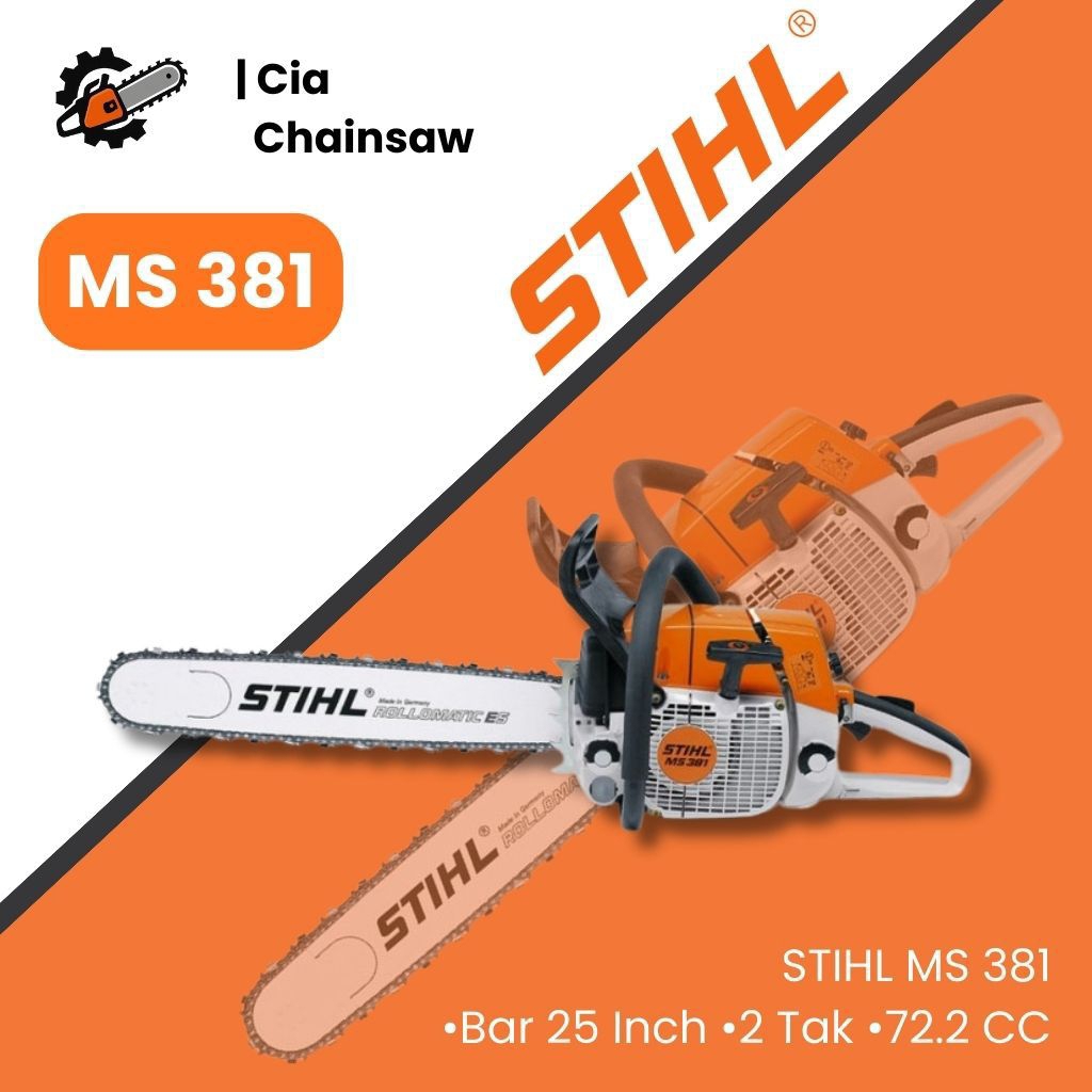Jual MESIN CHAINSAW ASLI STIHL MS 381 KOMPLIT BAR 25 INCH DAN RANTAI ...