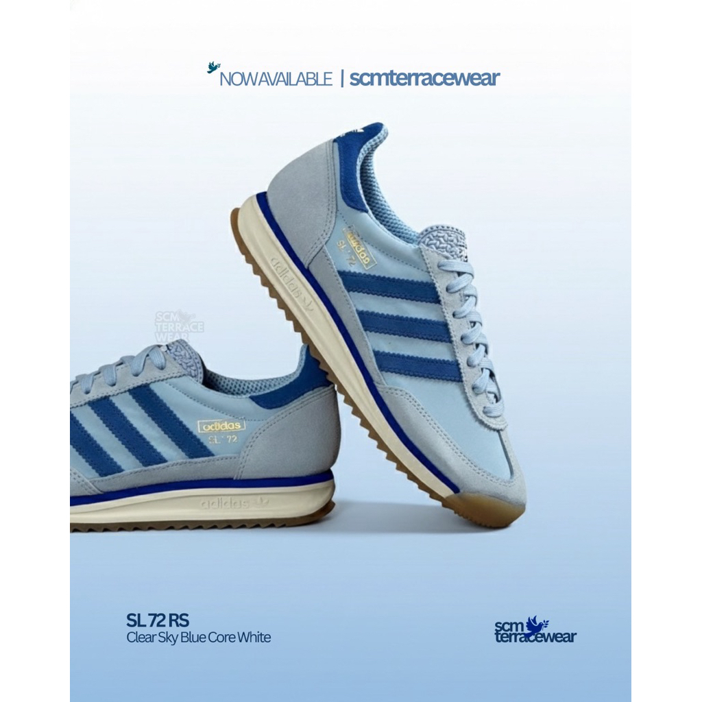 Jual Adidas SL 72 Clear Sky Blue Off White | Shopee Indonesia