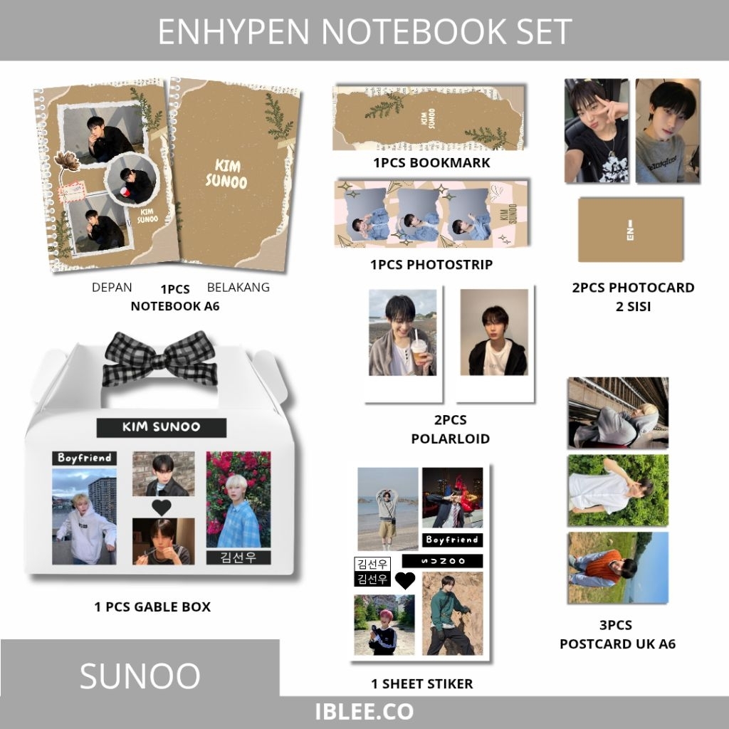 Jual Iblee - Kpop Notebook Set Enhypen / Notebook A6 Polos Kpop Enhypen ...