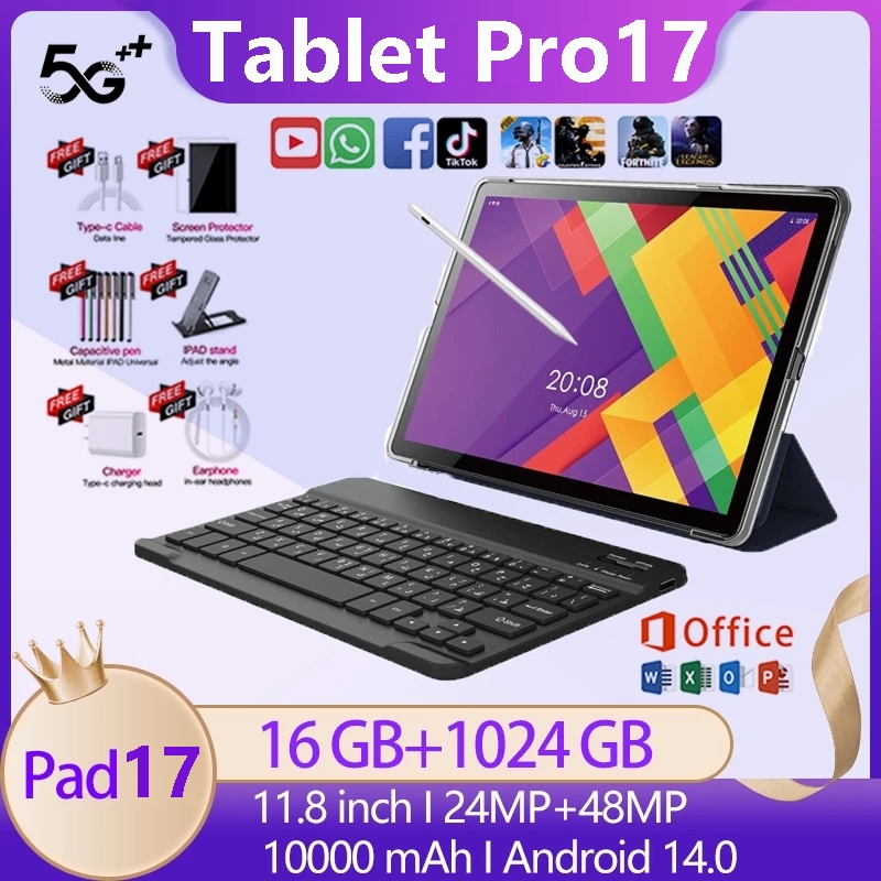 Jual Tablet Baru 2025 Tablet Pro17 11.6" 16GB+1024GB | 8800mAh | Kamera ...