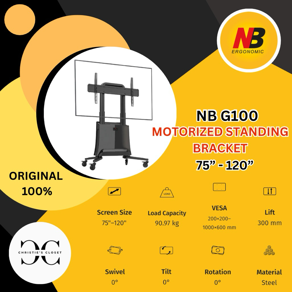 Jual North Bayou G100 Bracket TV original NB Motorized Standing Bracket ...