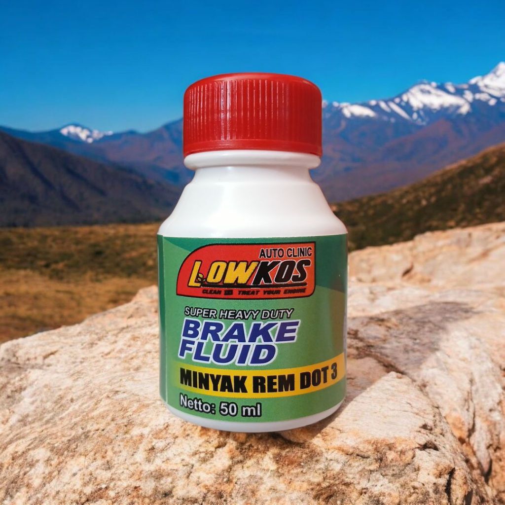 Jual LOWKOS Minyak Rem DOT 3 Heavy Duty Brake Fluid 50ml Neutral ...