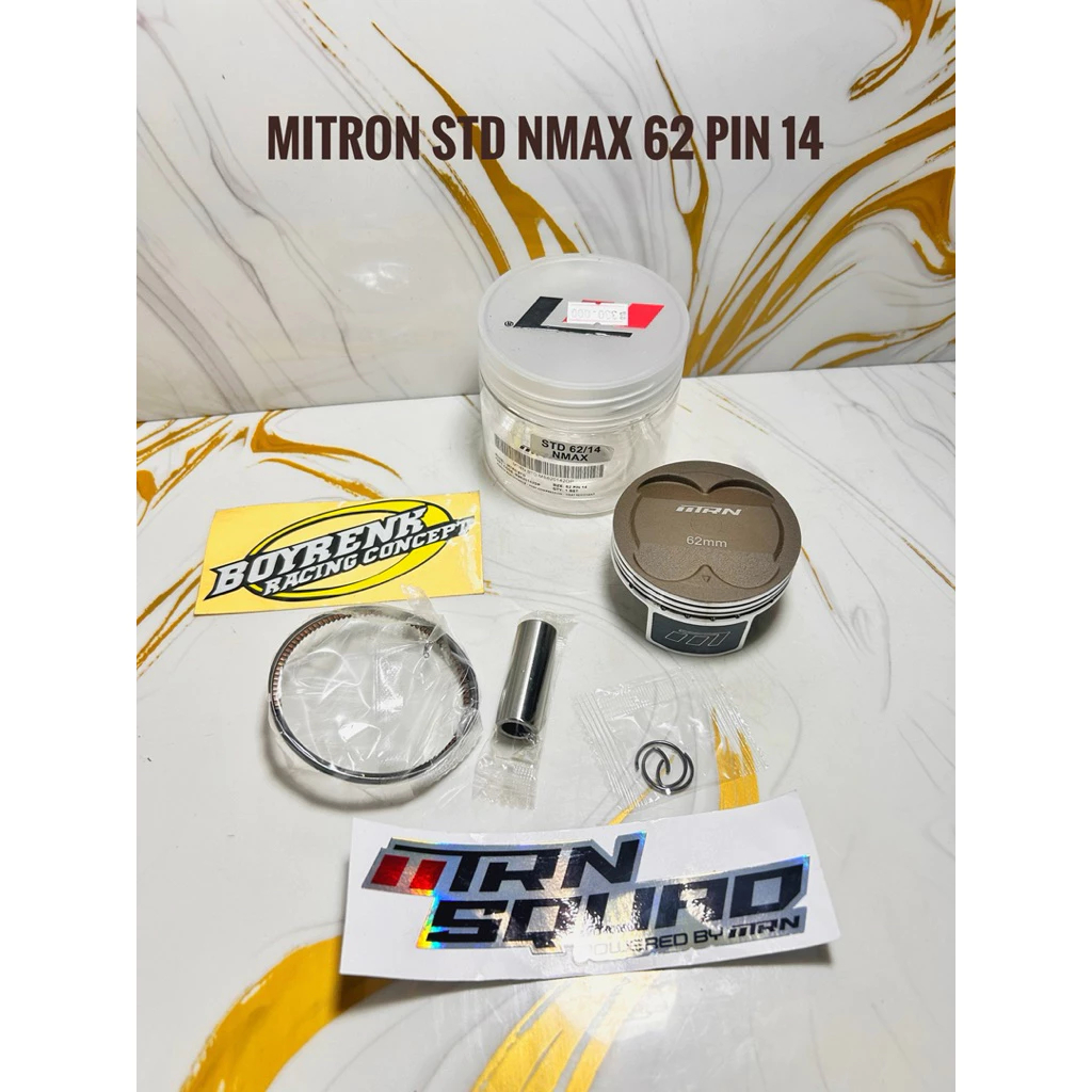 Jual PISTON KIT RACING NMAX AEROX LEXI 155 62/14 63/14 MITRON X-BOYRENK ...