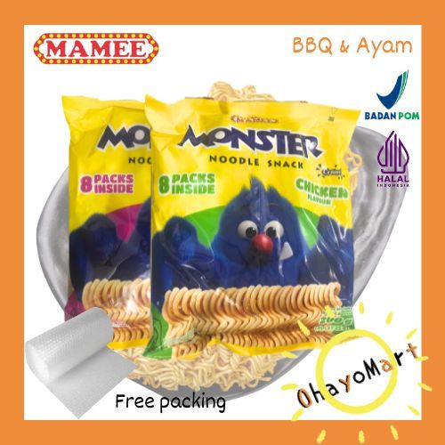 Jual Mamee monster snack noodles / Mamee mosnter mie kremes rasa BBQ ...