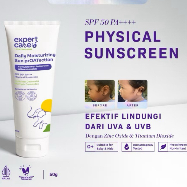 Jual Sunscreen Bayi dan Anak - Expert Care Physical Sunscreen SPF 50 ...