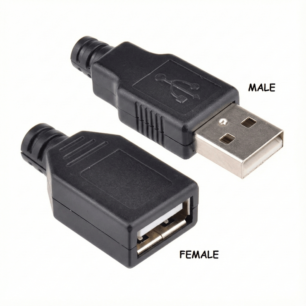 Jual Soket USB 2.0 Male Female Type A 4 Pin Konektor USB Jantan Betina ...