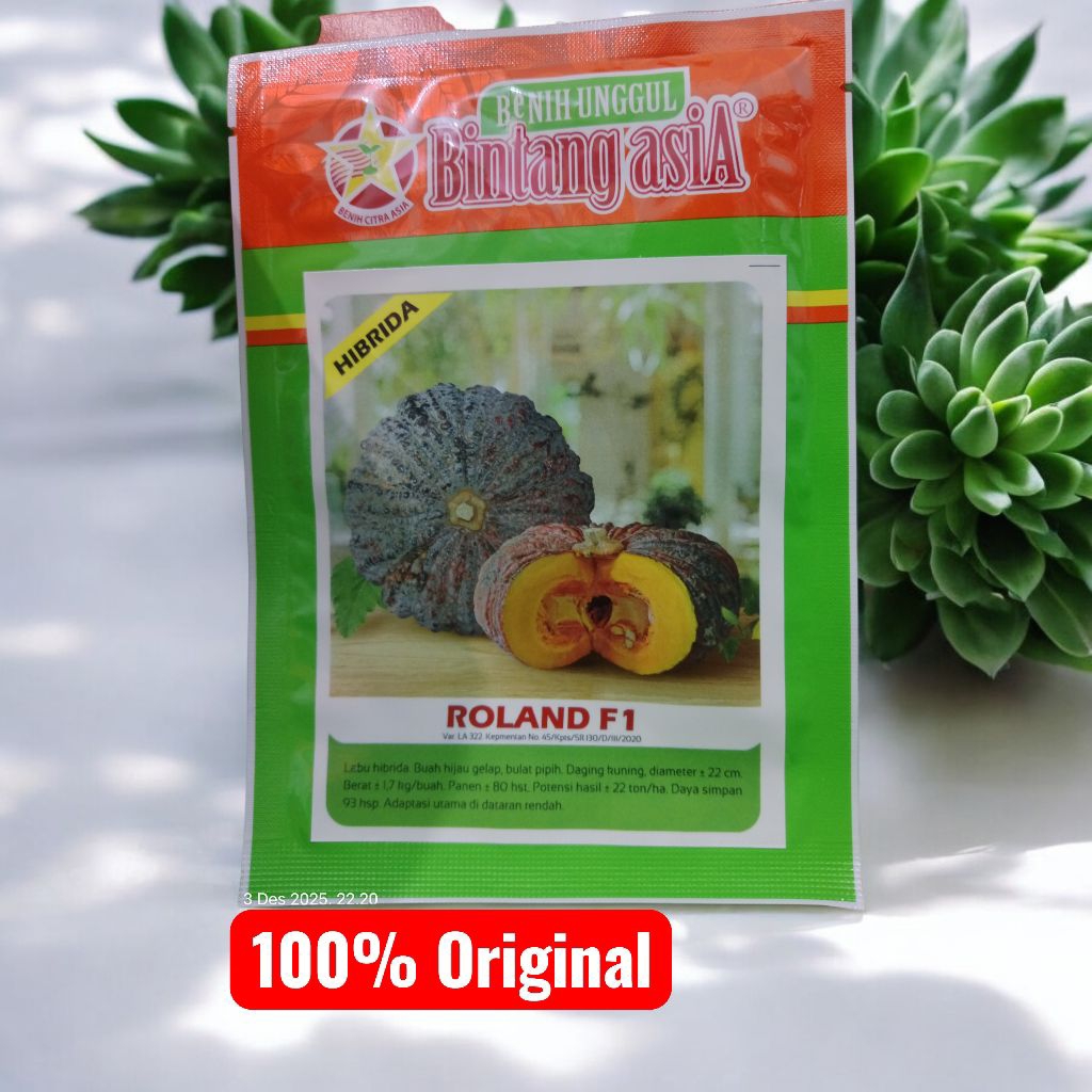 Jual Benih Biji Labu Ungul Labu ROLAND F1 Cap Bintang Asia Kemasan 10gr ...