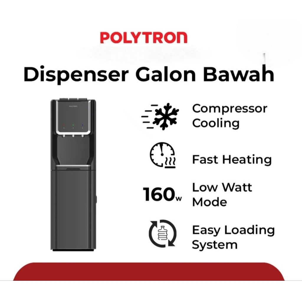 Jual DISPENSER POLYTRON GALON BAWAH PWC615X PWC 615X 615 3 KRAN LOW ...