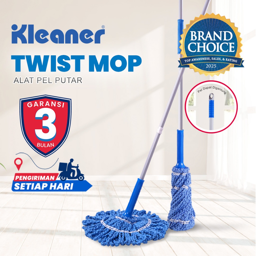 Jual Kleaner Alat Pel Putar 1 Pcs Bahan Microfiber Twist Mop Pembersih ...