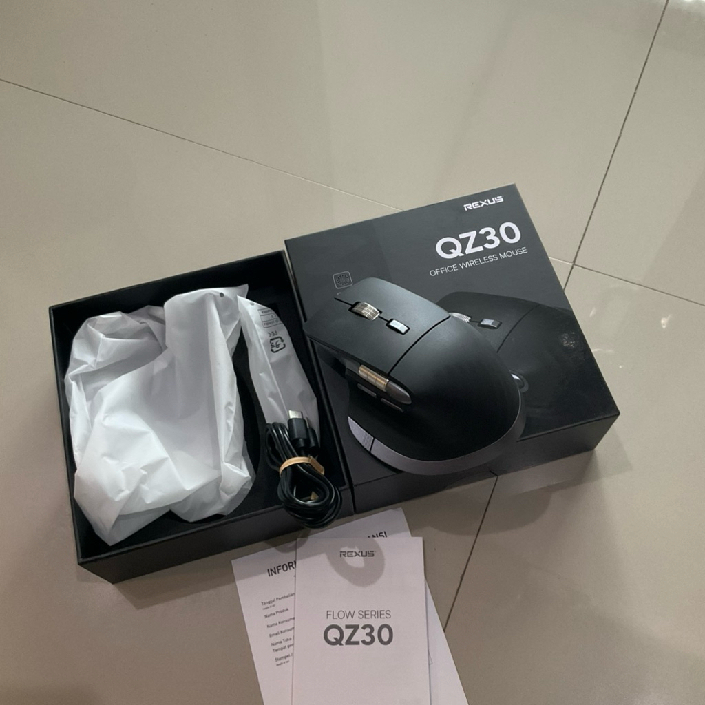 Jual Rexus Flow QZ30 Office Ergonomic Mouse Wireless Bluetooth Aerospin ...