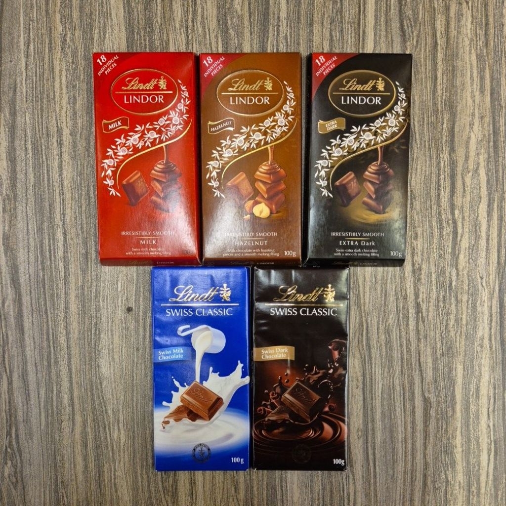 Jual Lindt Lindor Single 100gr Milk / Hazelnut / Extra Dark / Swiss ...