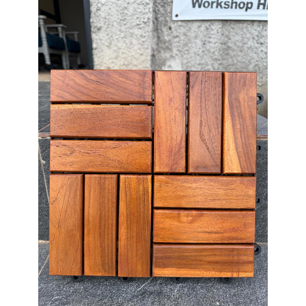 Jual Parket decking tile kayu / lantai kayu / ubin kayu | Shopee Indonesia
