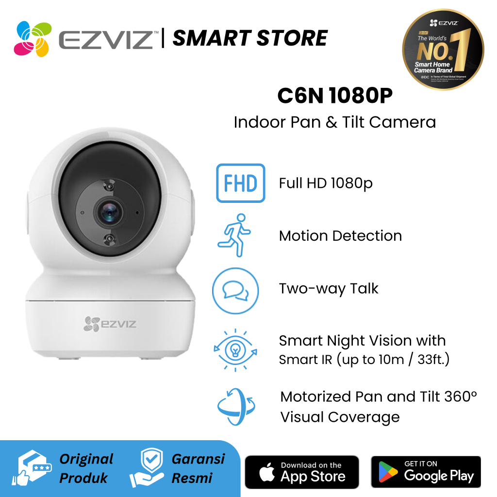 Jual EZVIZ CCTV C6N 2MP SERIES Wi-Fi WIRELESS SMART INDOOR | Shopee ...