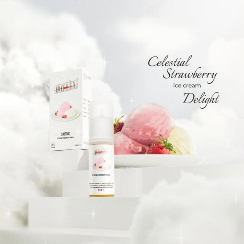 Jual Creaminal Ice Cream Strawberry Vanilla Salt Nic Pack 2x15ML by ...