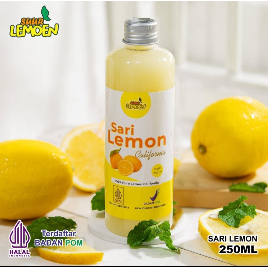 Jual SUUR LEMOEN SARI LEMON 250 ML AIR LEMON MURNI HALAL | Shopee Indonesia