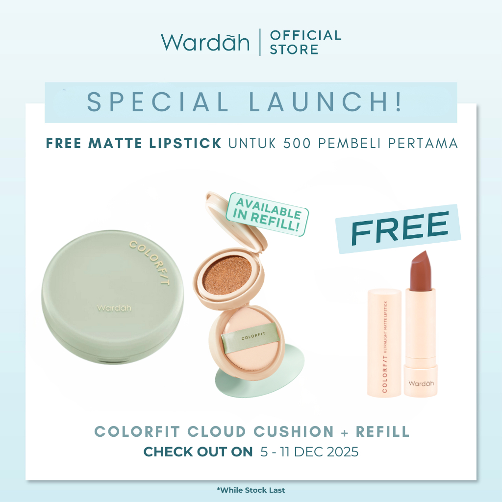 Jual [NEW LAUNCH REFILL! FREE LIPSTICK] WARDAH Colorfit 5D Blur Cloud ...