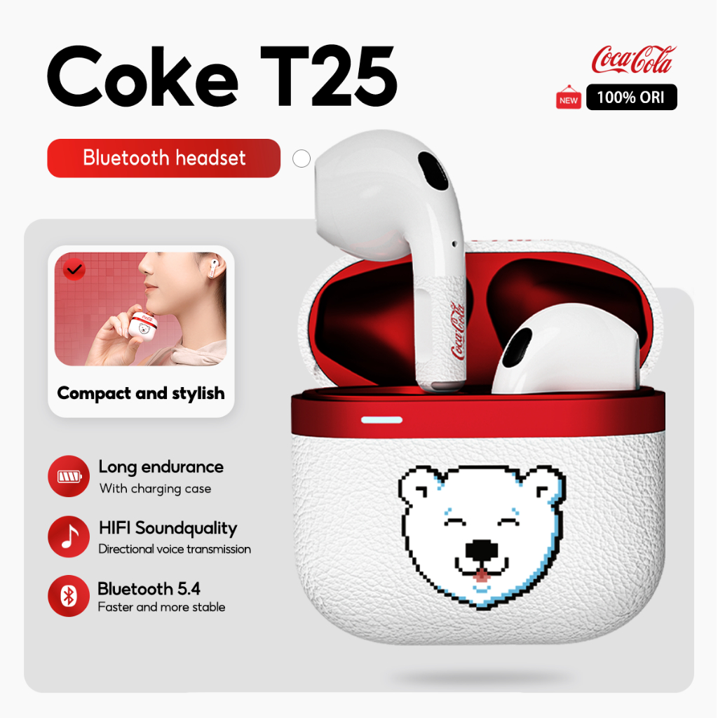 Jual Supernova x Coca-Cola T25 Bluetooth Earbuds Semi-in-Ear True ...