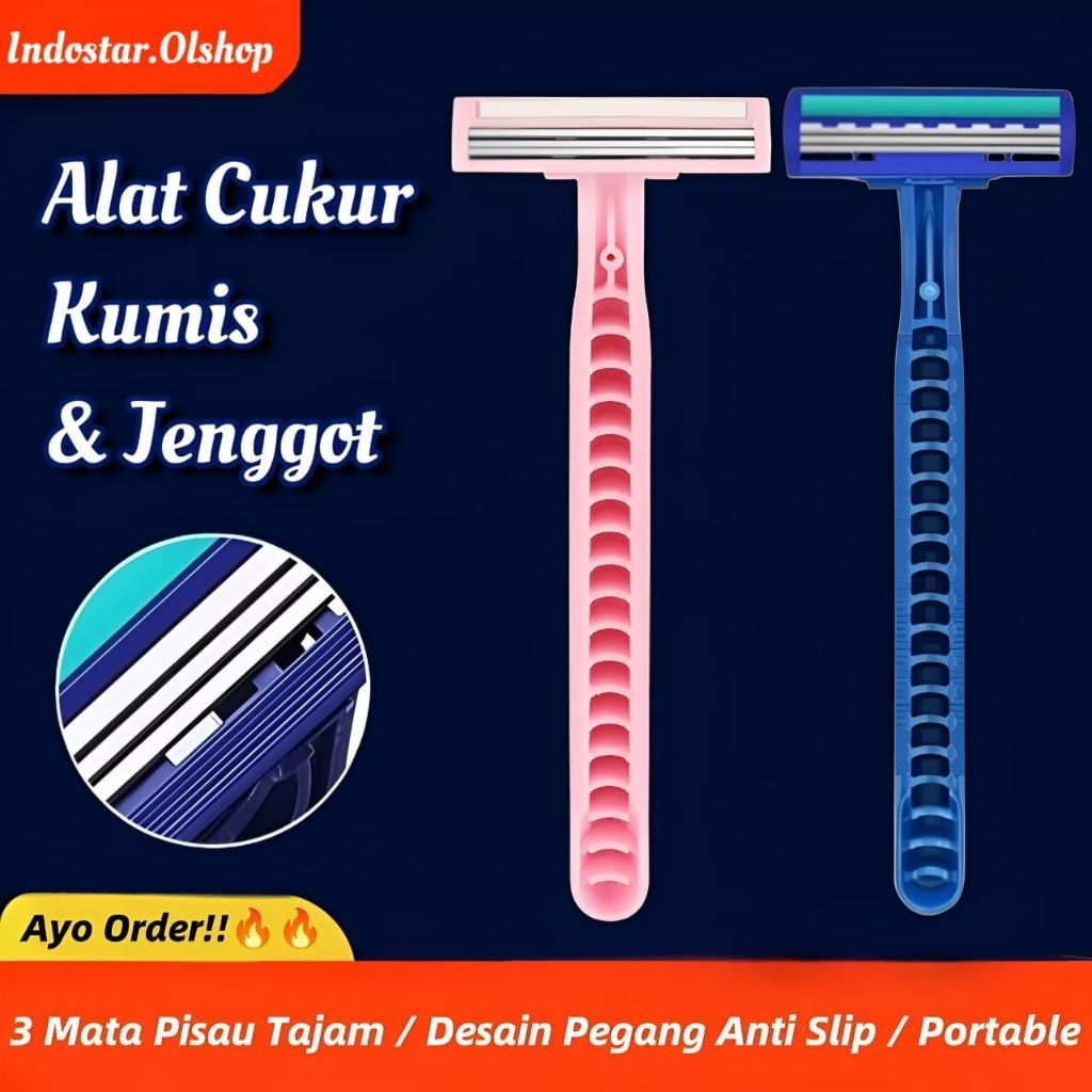 Jual Alat Cukur/Cukuran Jenggot/Cukuran Kumis/Gilimany 3 Mata Pisau ...