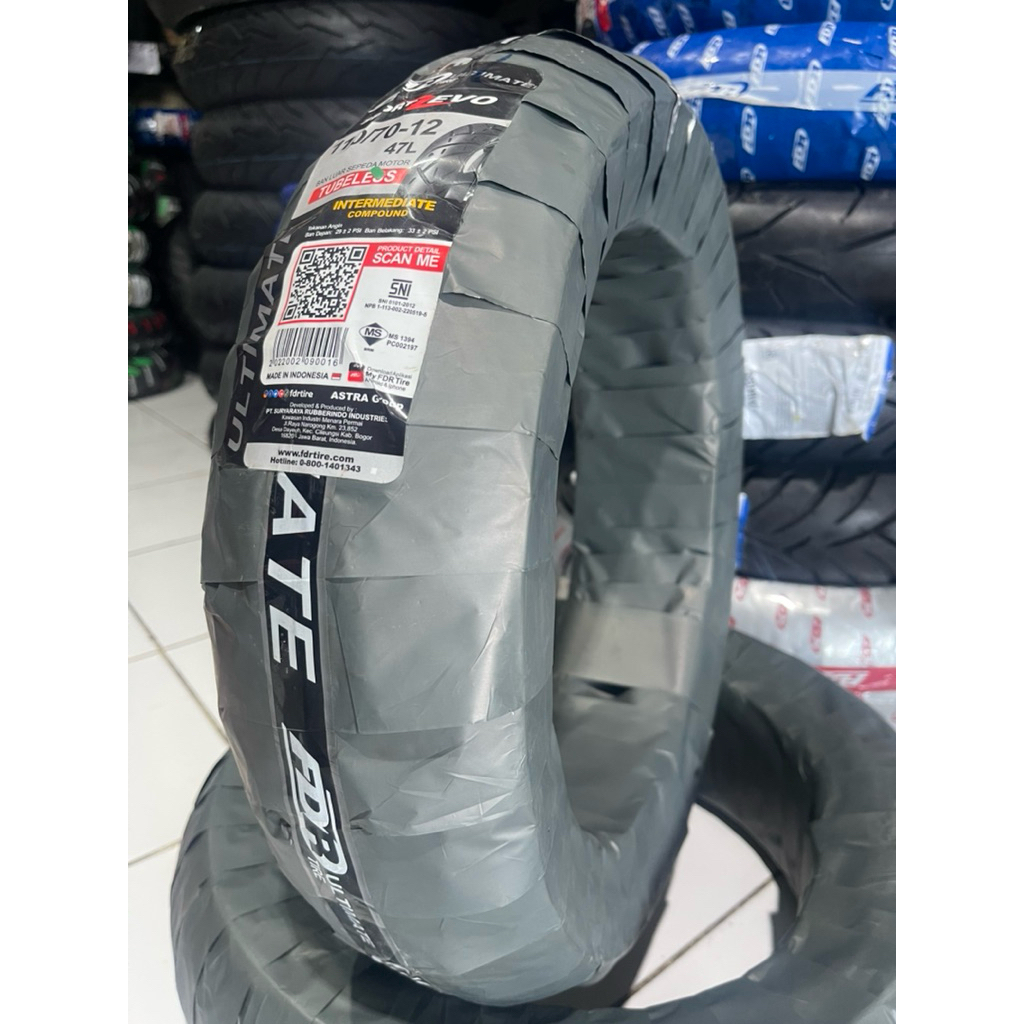 Jual Ban Motor FDR Zevo Ultimate 110/70-12 Tubeless | Ban Motor Ring 12 ...