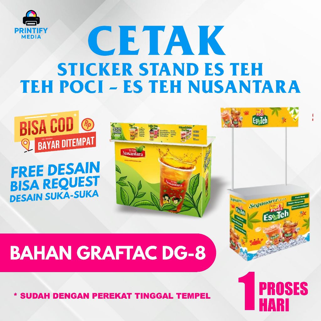 Jual CETAK STIKER STAND ES TEH - TEH POCI - ES TEH NUSANTARA - POP ICE ...