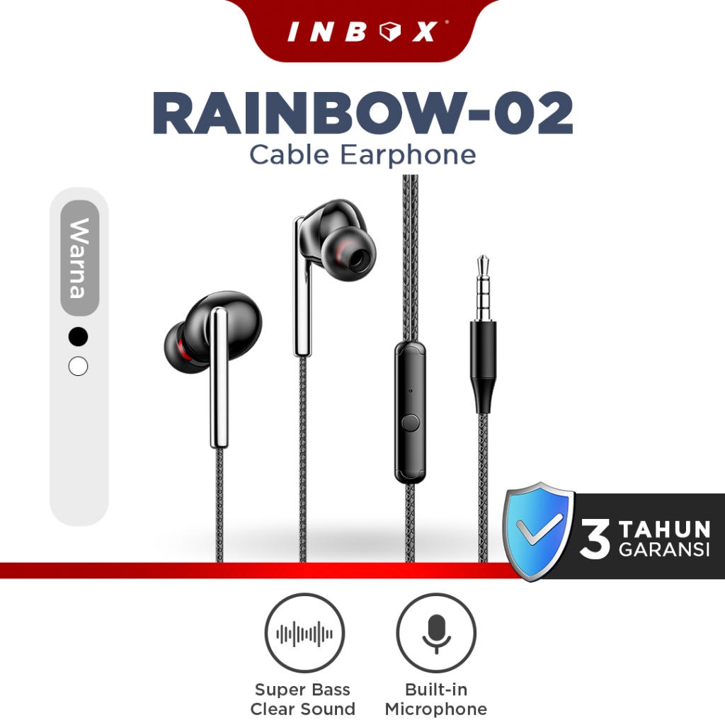 Jual Earphone | Handsfree | Headset | Cable Earphone Inbox Rainbow-01 ...