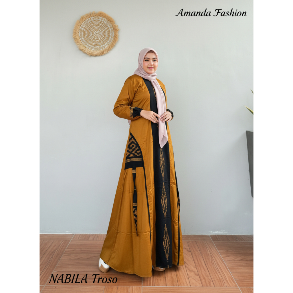 Jual Gamis Amanda Nabila LD Besar Rayon Twill Premium Mix Kain Tenun ...