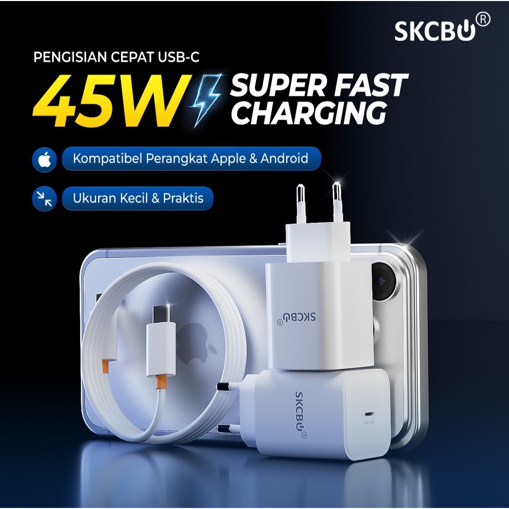 Jual SKCBO FAST CHARGING CHARGER 45W SUPER VOOC Micro USB & Type C Fast ...