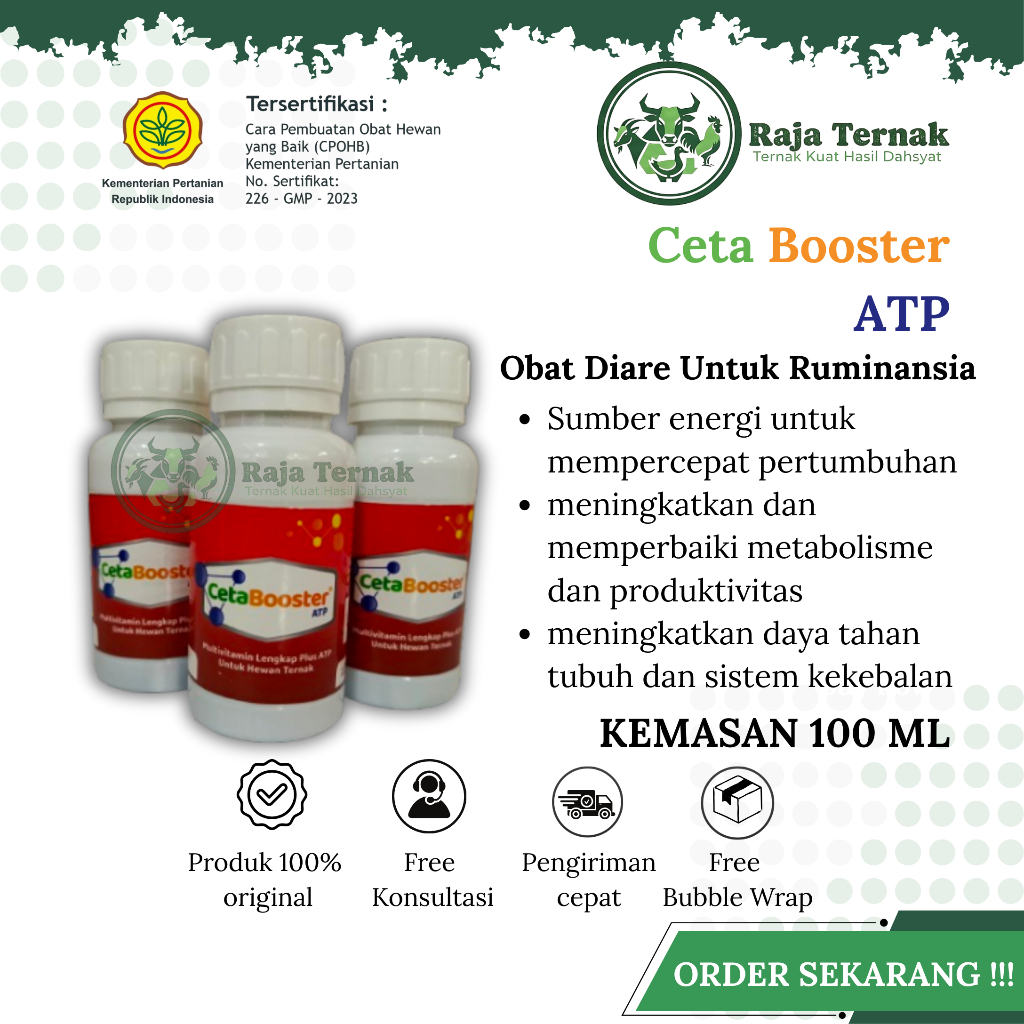 Jual CETA BOOSTER ATP - MULTIVITAMIN LENGKAP PLUS ATP UNTUK HEWAN ...