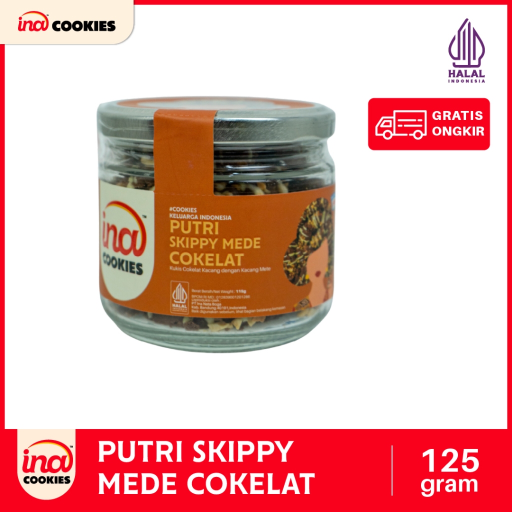 Jual Ina Cookies Skippy Mede Coklat Gold Toples Kue Kering JAR | Shopee ...