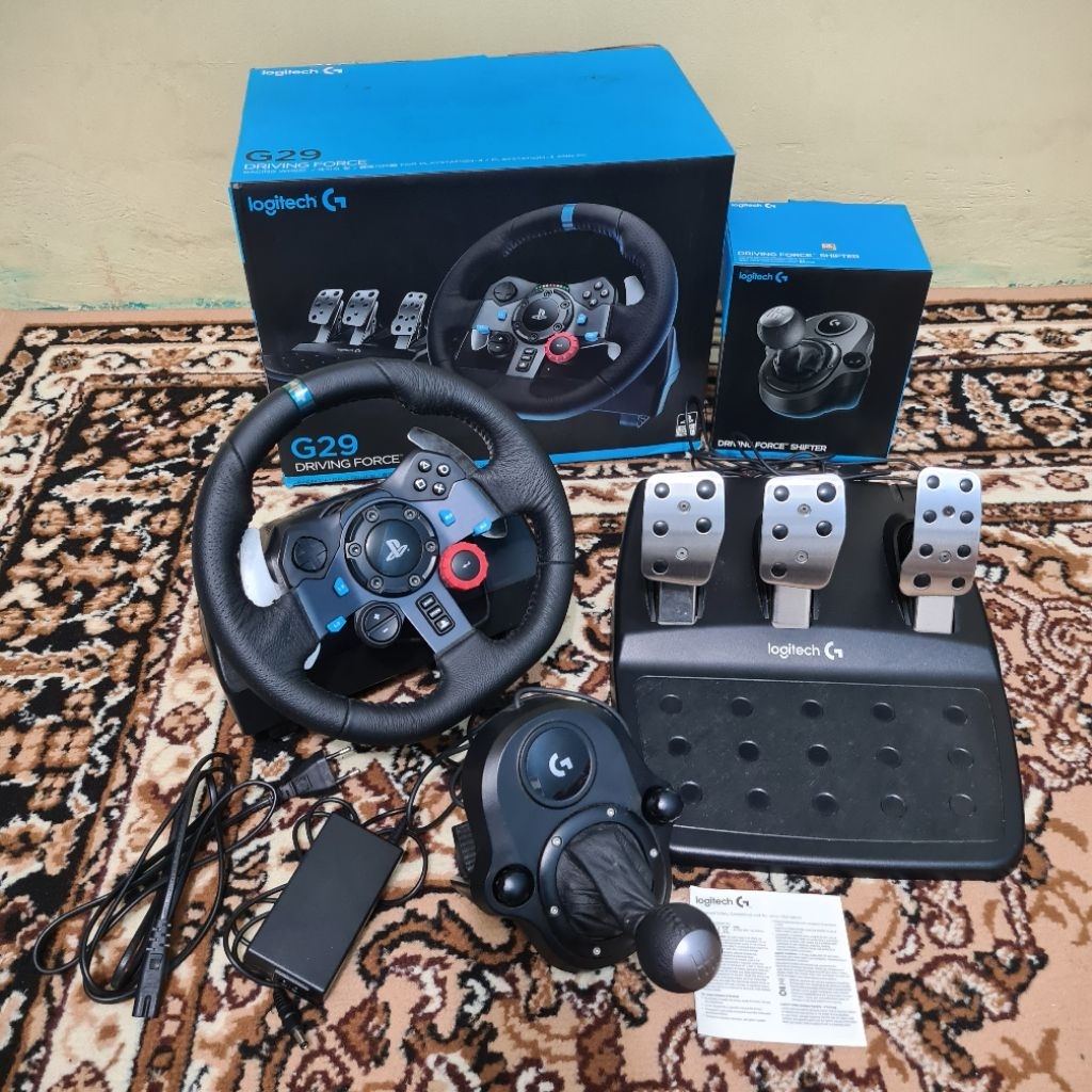 Jual Logitech G29 Steering Wheel Plus Shifter Fullset Lengkap | Shopee ...