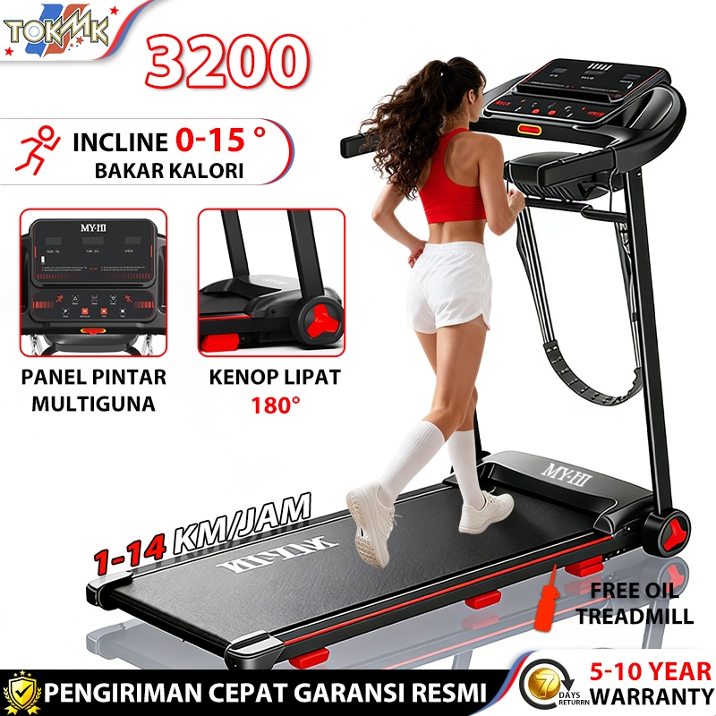 Jual TOK MK MY-HI Treadmill Listrik low watt 3200 Incline Bluetooth ...