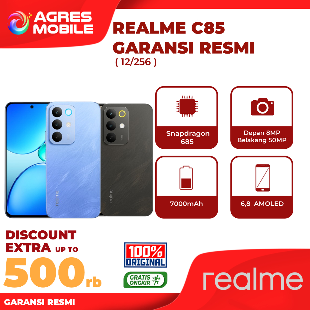 Jual realme C85 8GB 256GB (7000mAh Titan Battery | IP69 Pro Water ...