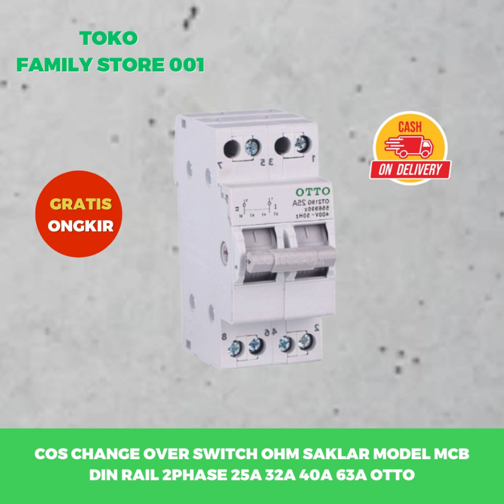 Jual COS Change Over Switch Otto 25A 32A 40A 63A Saklar Model Cam ...
